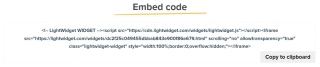 Where can I find my widget embed code? | Support | LightWidget